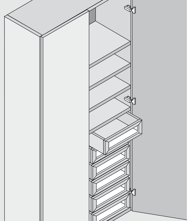 CLIP top závěs 155°, naložený s nulovým přesahem, na vrut