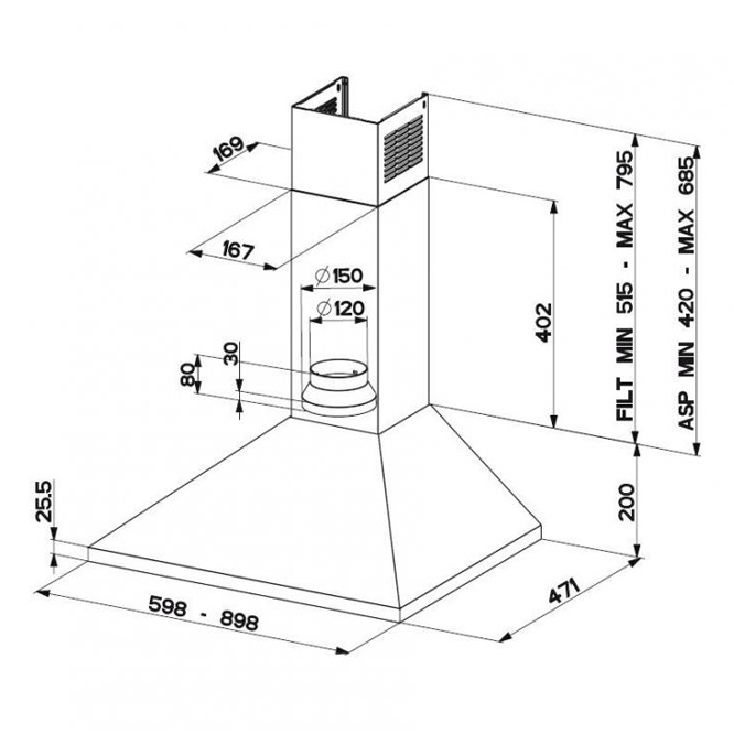 Odsavač par komínový FJO 924 XS