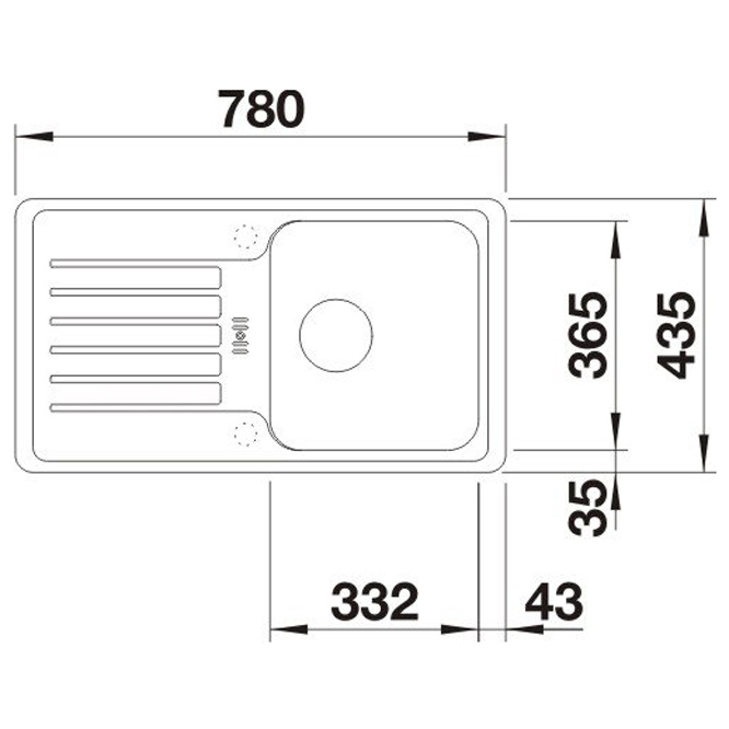 Dřez vestavný FAVOS mini kávová