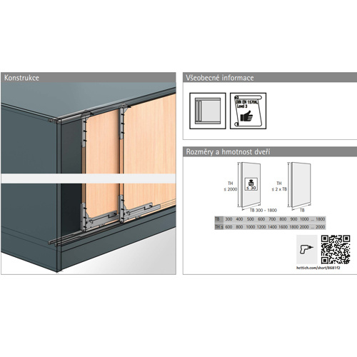 SlideLine M sada 4 profily 1-dráhové k zalisování 2500mm alu elox