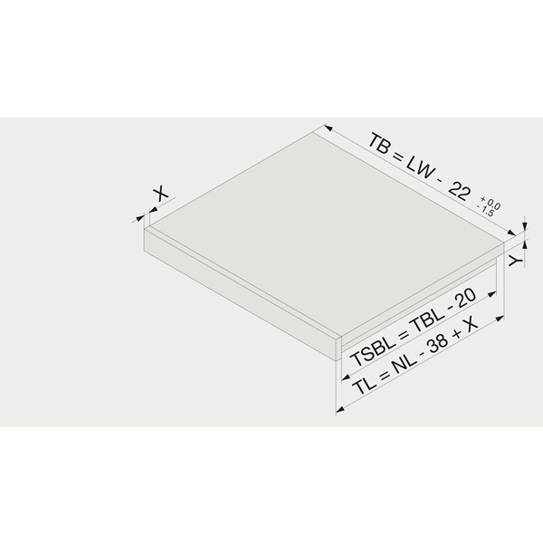 BLUM aretace policového výsuvu pro Movento a Tandem