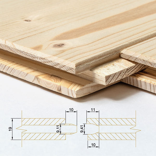 Biodeska Novatop Easy board pero drážka 19x625x2500mm - B/C
